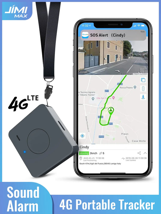 Jimilot Qbit M 4G Portable GPS Tracker Mini Locator Time-Phased Workin