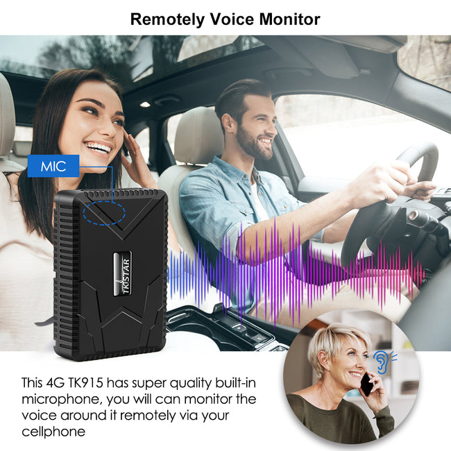 TKSTAR TK915 4G Car GPS Tracker 10000mAh oice Monitor GPS Locator Magn
