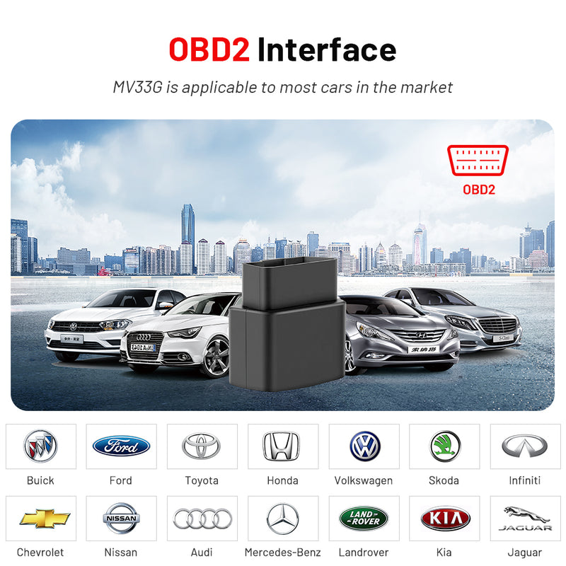 MiCODUS Mini OBD GPS Tracker 4G MV33G 9-40V Voice Monitor Car Tracking